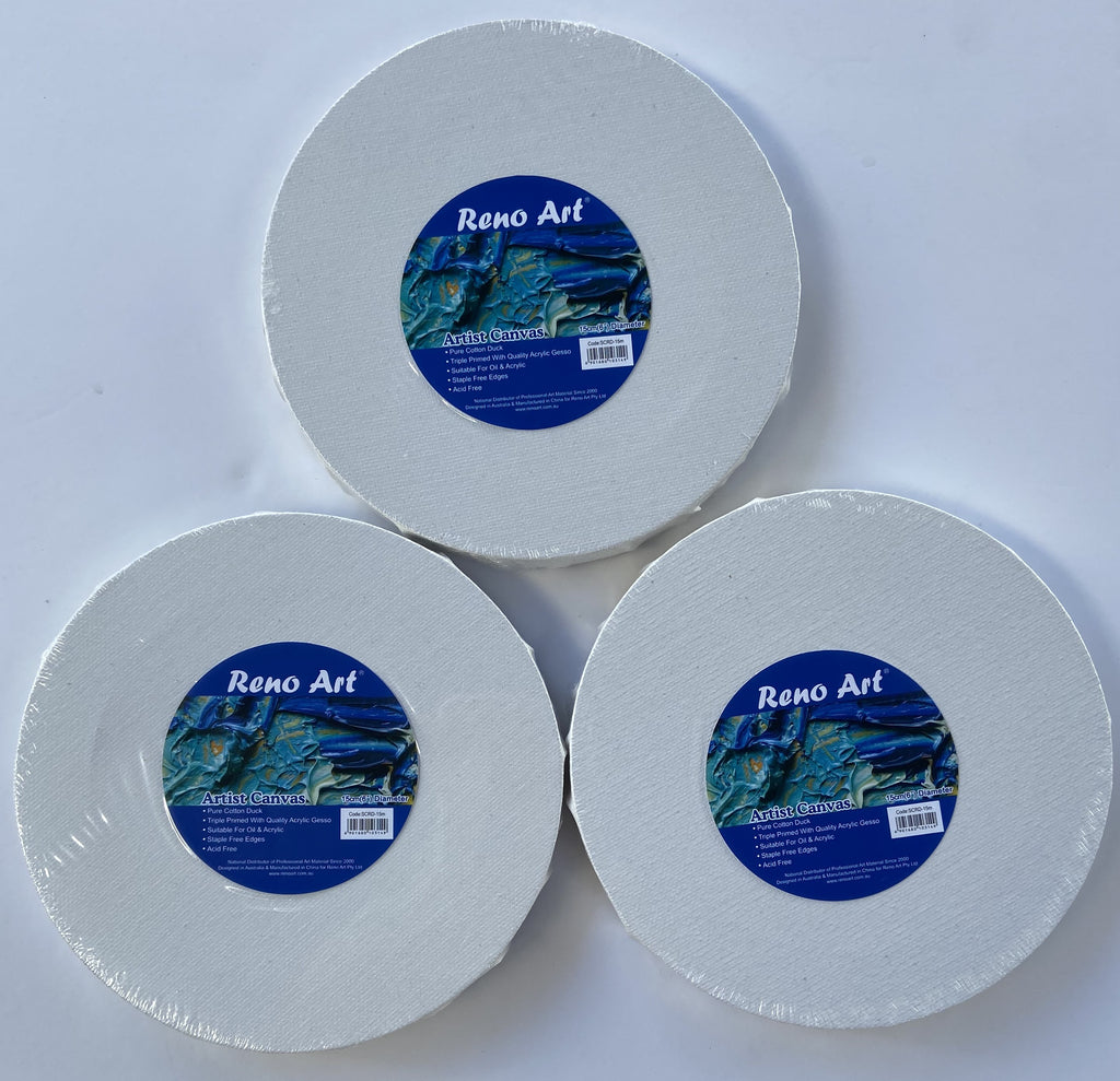 Mini 15cm Round Canvas 20 PACK - Pinot Stock